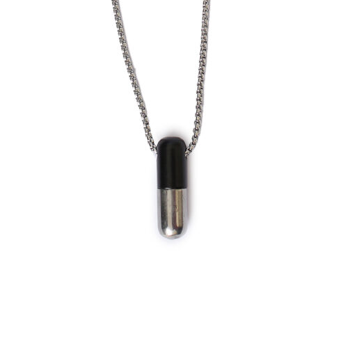 Black Silver Capsule Locket for Men | Best & Stylish Gold, Sliver Locket